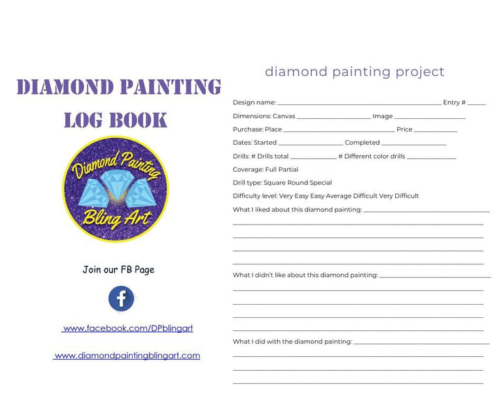Diamond Painting Log Book – Diamond Painting Bling Art